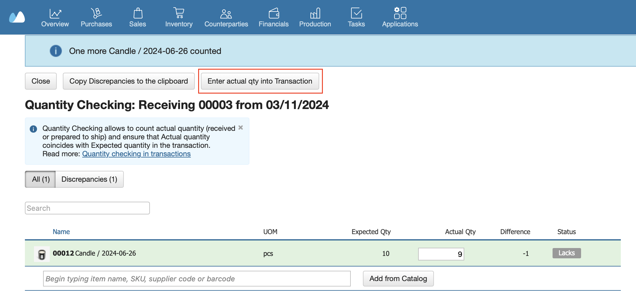 Quality Inspection of Supplied Products – Kladana